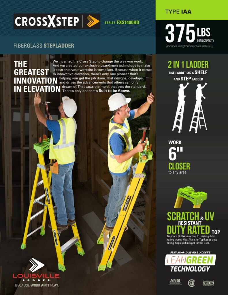 fxs1400hd-hiviz-cross-step-flyer-1 - Louisville Ladder