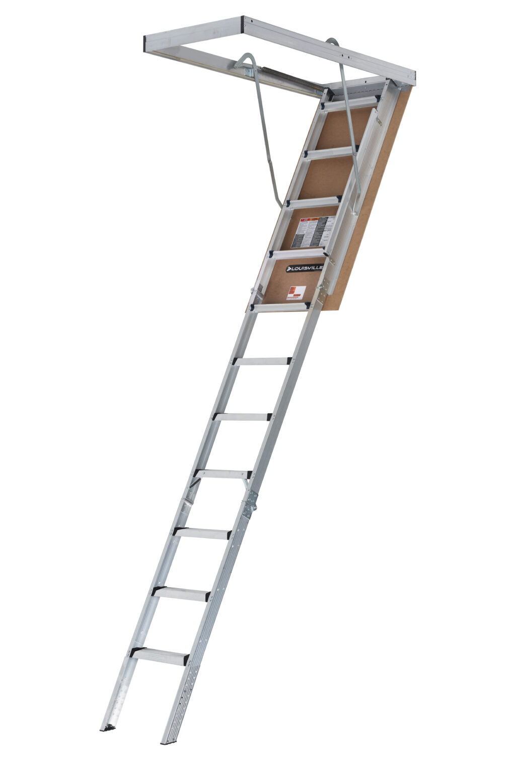 LOUISVILLE LADDER 22.5X54 ALUMINUM ATTIC LADDER, 375-POUND LOAD ...