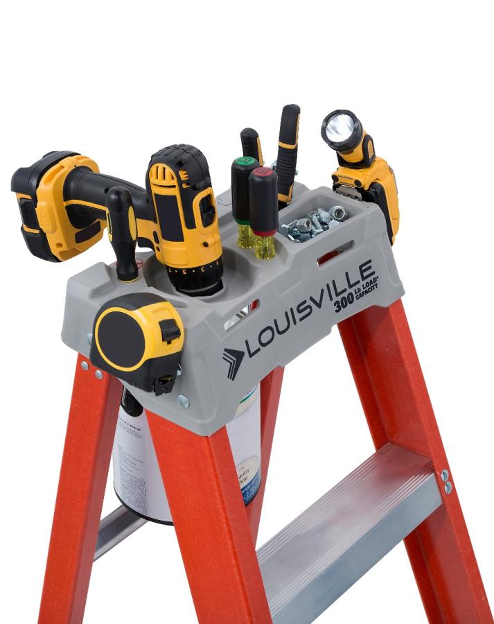 LOUISVILLE LADDER 7-FOOT FIBERGLASS STEP LADDER, TYPE IA, 300-POUND ...