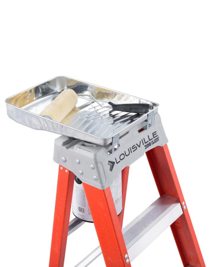 LOUISVILLE LADDER 7-FOOT FIBERGLASS STEP LADDER, TYPE IA, 300-POUND ...