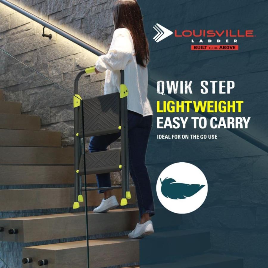 LOUISVILLE LADDER QWIK STEP 2-STEP STOOL, TYPE IAA, 375-POUND LOAD ...