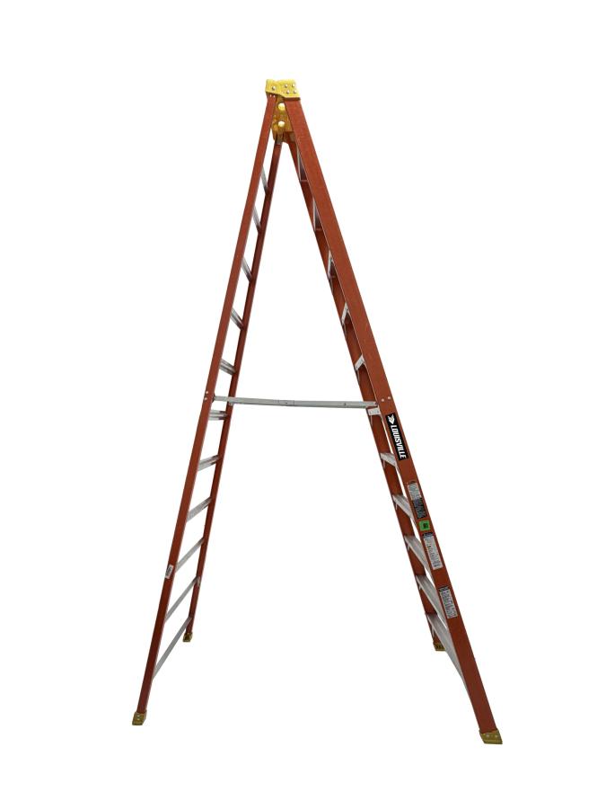 LOUISVILLE LADDER 12-FOOT FIBERGLASS STEP LADDER, TYPE IA, 300-POUND ...