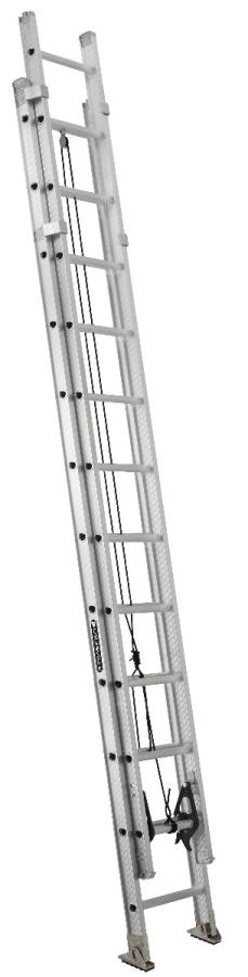 LOUISVILLE LADDER 24-FOOT ALUMINUM EXTENSION LADDER, TYPE IAA, 375 ...