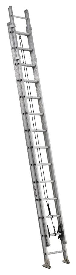 LOUISVILLE LADDER 28-FOOT ALUMINUM EXTENSION LADDER, TYPE IAA, 375 ...