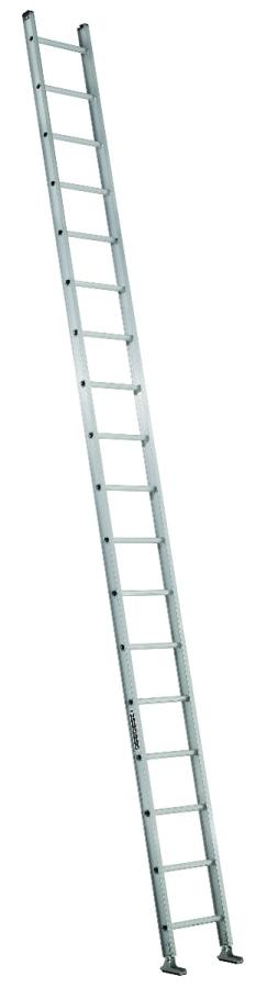 LOUISVILLE LADDER 18-FOOT ALUMINUM SINGLE EXTENSION LADDER, TYPE IA ...