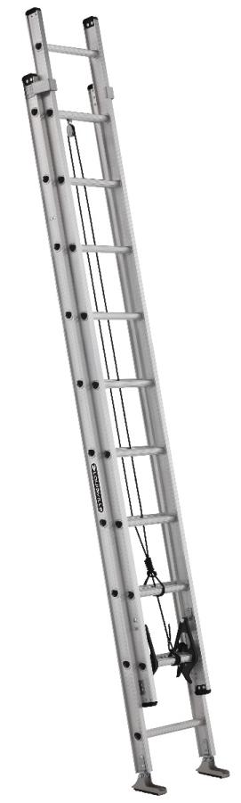 LOUISVILLE LADDER 20-FOOT ALUMINUM EXTENSION LADDER, TYPE IA, 300-POUND ...