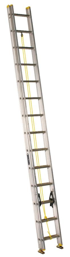 LOUISVILLE LADDER 28-FOOT ALUMINUM EXTENSION LADDER, TYPE I, 250-POUND ...