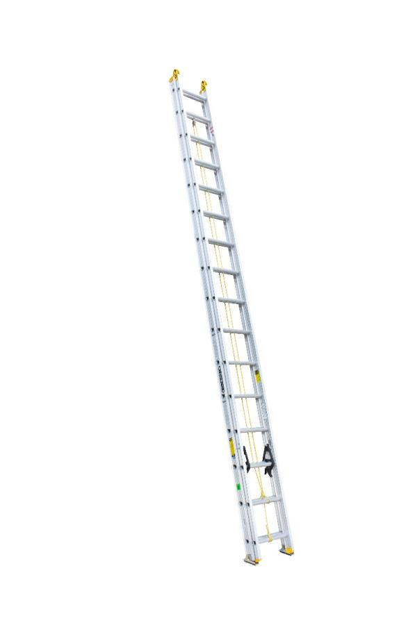 LOUISVILLE LADDER 32-FOOT ALUMINUM MULTI-SECTION EXTENSION LADDER, TYPE ...