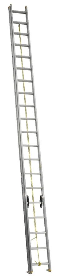 LOUISVILLE LADDER 40-FOOT ALUMINUM MULTI-SECTION EXTENSION LADDER, TYPE ...