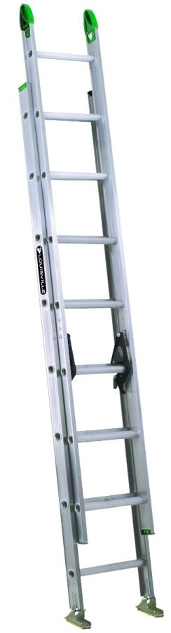 LOUISVILLE LADDER 16-FOOT ALUMINUM EXTENSION LADDER, TYPE II, 225-POUND ...