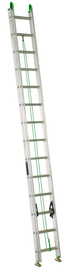LOUISVILLE LADDER 28-FOOT ALUMINUM EXTENSION LADDER, TYPE II, 225-POUND ...