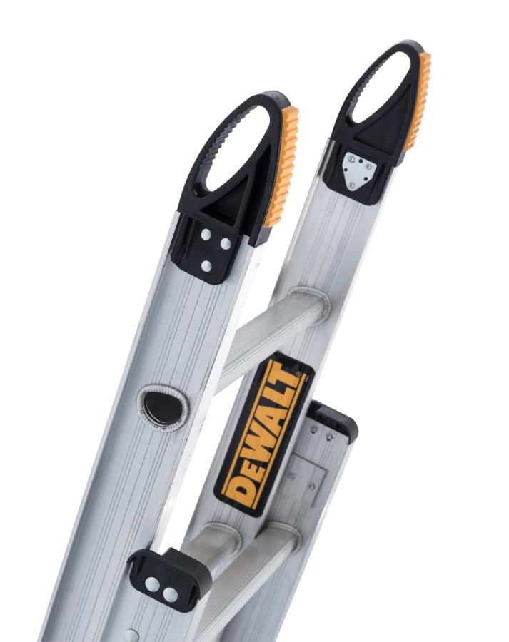 DEWALT 24-FOOT ALUMINUM EXTENSION LADDER, TYPE I, 250-POUND LOAD ...