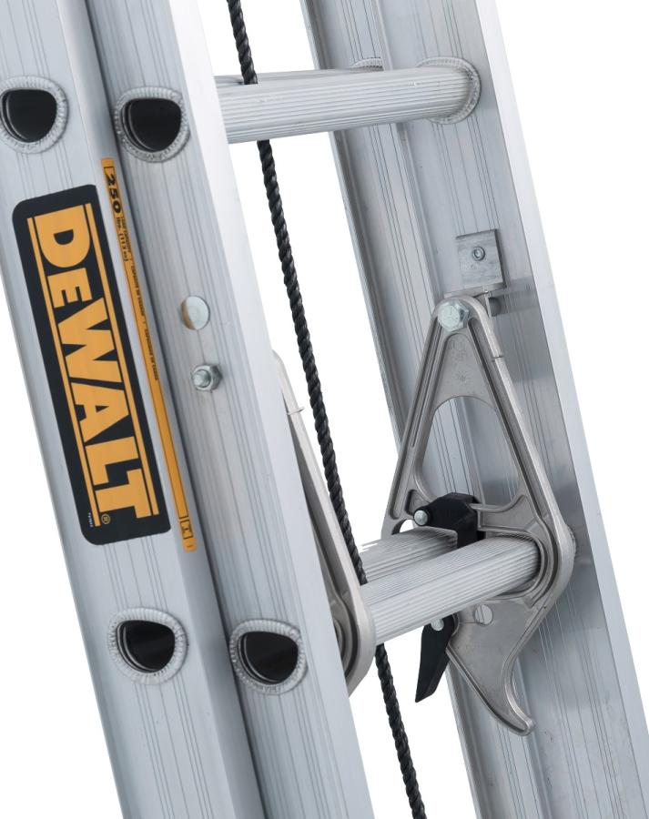 DEWALT 24-FOOT ALUMINUM EXTENSION LADDER, TYPE I, 250-POUND LOAD ...