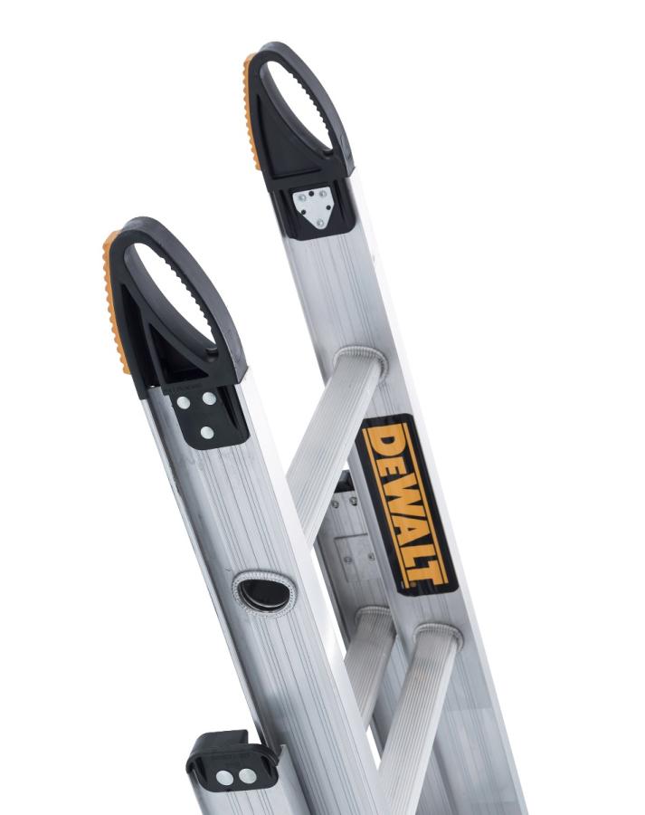DEWALT 24-FOOT ALUMINUM EXTENSION LADDER, TYPE I, 250-POUND LOAD ...