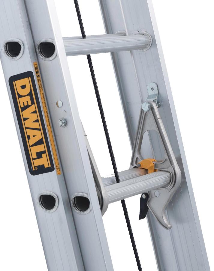 DEWALT 20-FOOT ALUMINUM MULTI-SECTION EXTENSION LADDER, TYPE II, 225 ...