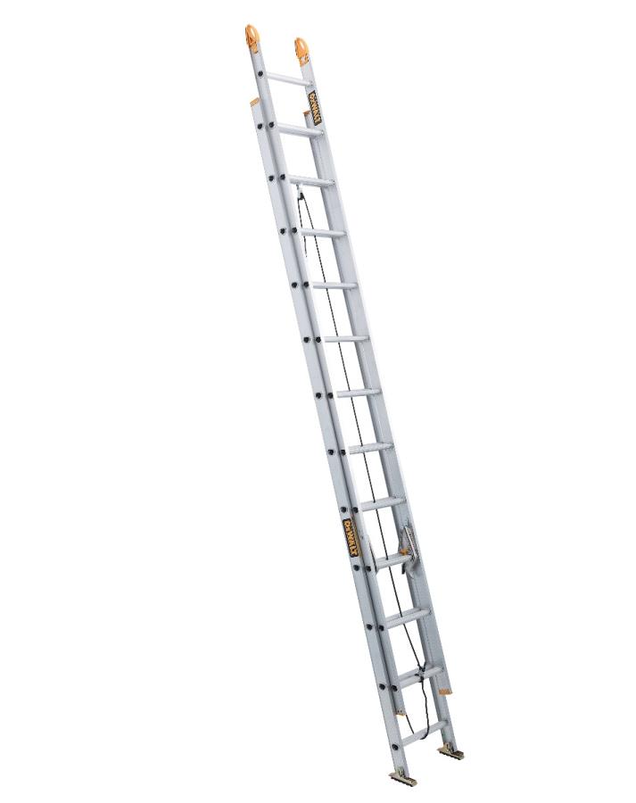 DEWALT 20-FOOT ALUMINUM MULTI-SECTION EXTENSION LADDER, TYPE II, 225 ...
