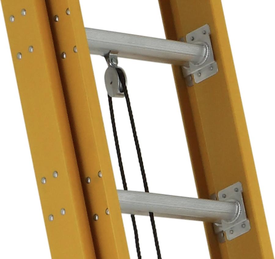 DEWALT 24-FOOT FIBERGLASS MULTI-SECTION EXTENSION LADDER, TYPE IAA, 375 ...