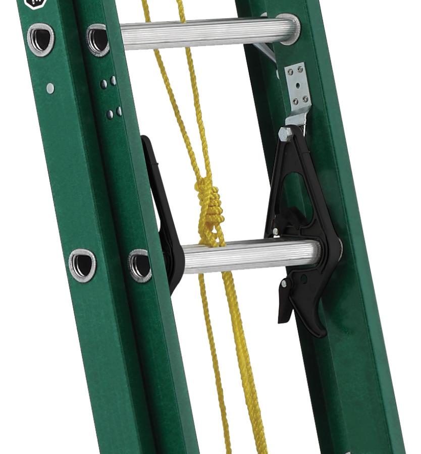 LOUISVILLE LADDER 28-FOOT FIBERGLASS EXTENSION LADDER, TYPE II, 225 ...