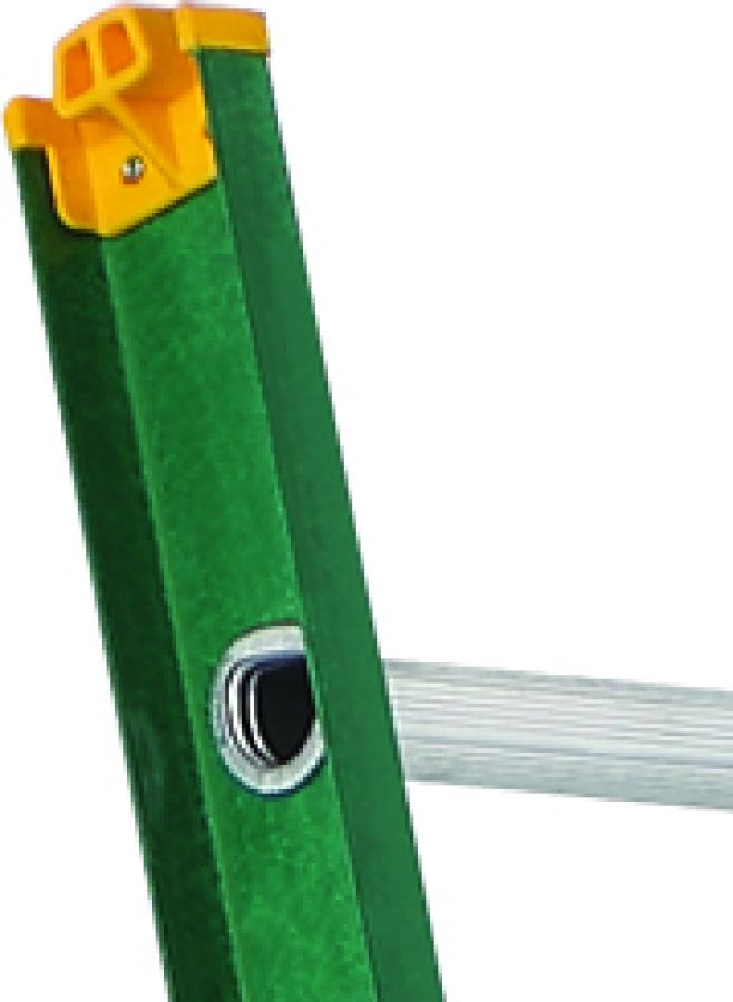 LOUISVILLE LADDER 28-FOOT FIBERGLASS EXTENSION LADDER, TYPE II, 225 ...