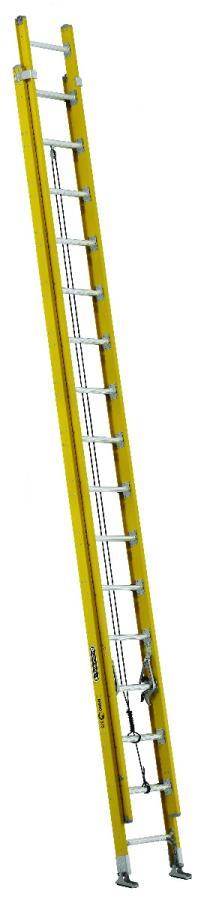 LOUISVILLE LADDER 32-FOOT FIBERGLASS EXTENSION LADDER, TYPE IAA, 375 ...
