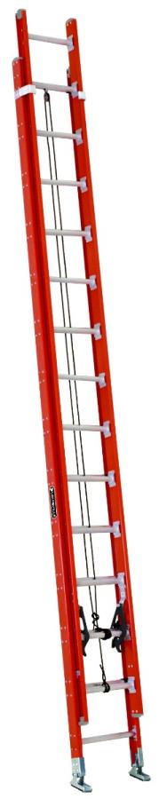 LOUISVILLE LADDER 28-FOOT FIBERGLASS EXTENSION LADDER, TYPE IA, 300 ...
