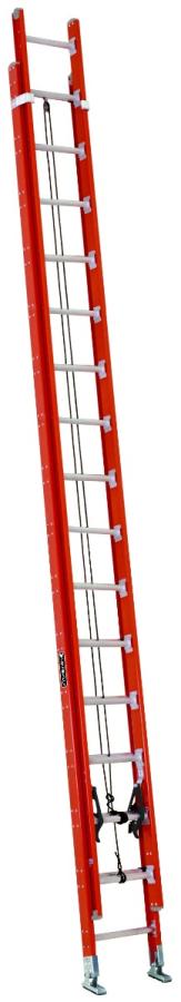 LOUISVILLE LADDER 32-FOOT FIBERGLASS EXTENSION LADDER, TYPE IA, 300 ...