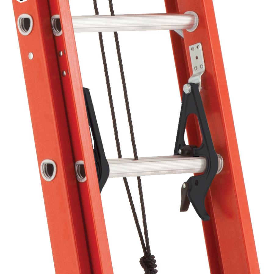 LOUISVILLE LADDER 40-FOOT FIBERGLASS EXTENSION LADDER, TYPE IA, 300 ...