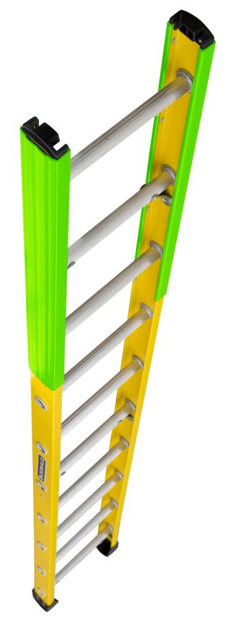 LOUISVILLE LADDER 8-FOOT FIBERGLASS EXTENSION LADDER, TYPE IAA, 375 ...