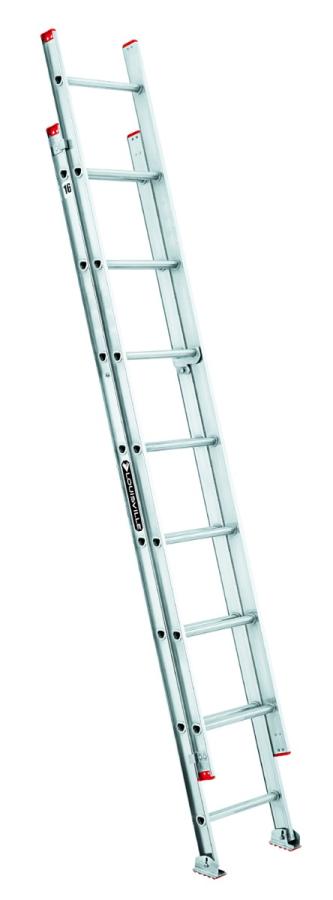LOUISVILLE LADDER 16-FOOT ALUMINUM EXTENSION LADDER, TYPE III, 200 ...
