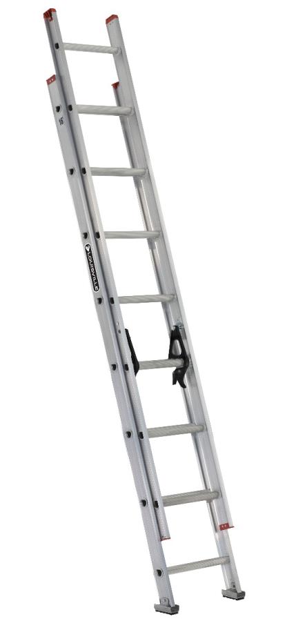 LOUISVILLE LADDER 16-FOOT ALUMINUM EXTENSION LADDER, TYPE III, 200 ...
