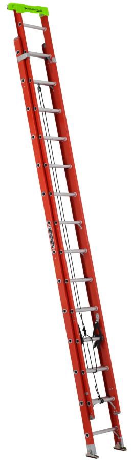 LOUISVILLE LADDER 28-FOOT FIBERGLASS EXTENSION LADDER, TYPE IA, 300 ...