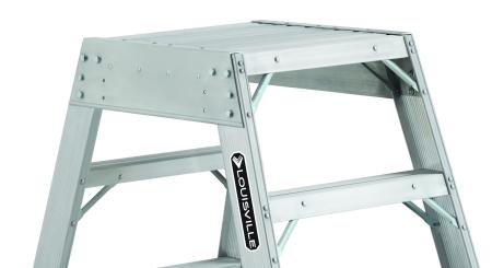 LOUISVILLE LADDER 12-FOOT ALUMINUM AIRCRAFT MECHANIC CARRIER STEP ...