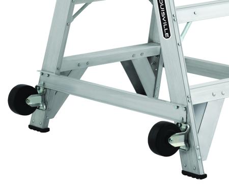 LOUISVILLE LADDER 12-FOOT ALUMINUM AIRCRAFT MECHANIC CARRIER STEP ...