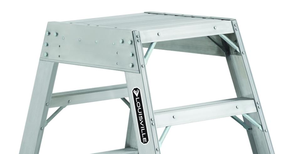 LOUISVILLE LADDER 12-FOOT ALUMINUM AIRCRAFT MECHANIC CARRIER STEP ...