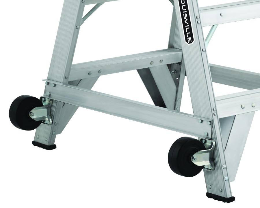 LOUISVILLE LADDER 12-FOOT ALUMINUM AIRCRAFT MECHANIC CARRIER STEP ...