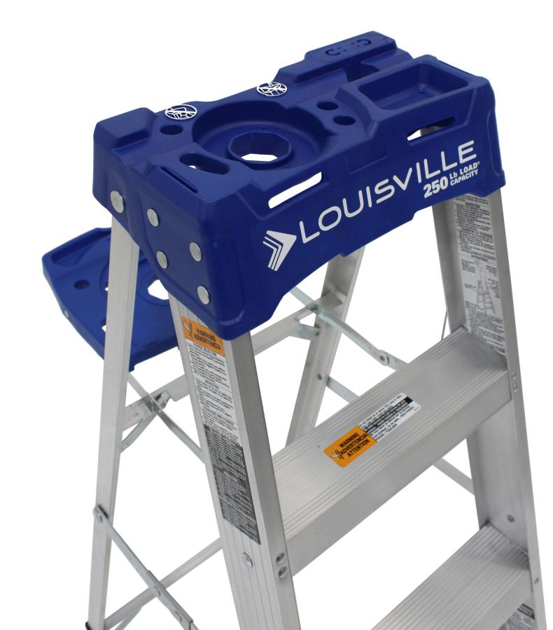 LOUISVILLE LADDER 6-FOOT ALUMINUM STEP LADDER, TYPE I, 250-POUND LOAD ...