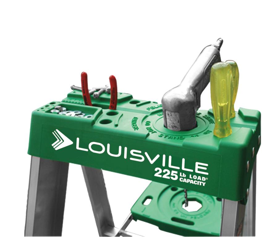 LOUISVILLE LADDER 4-FOOT ALUMINUM STEP LADDER, TYPE II, 225-POUND LOAD ...
