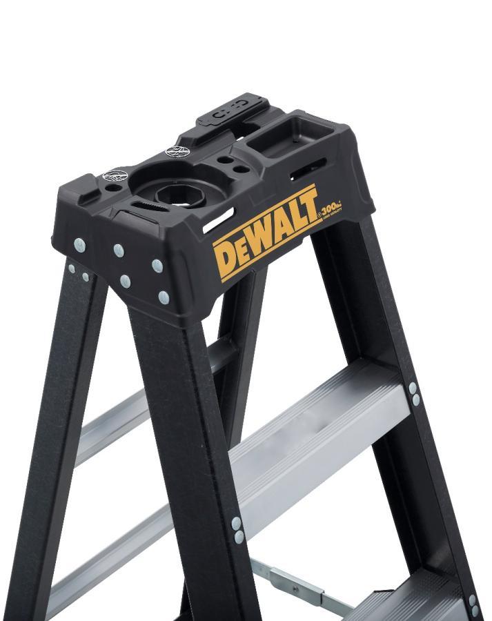 DEWALT 8-FOOT FIBERGLASS STEP LADDER, TYPE IA, 300-POUND LOAD CAPACITY ...