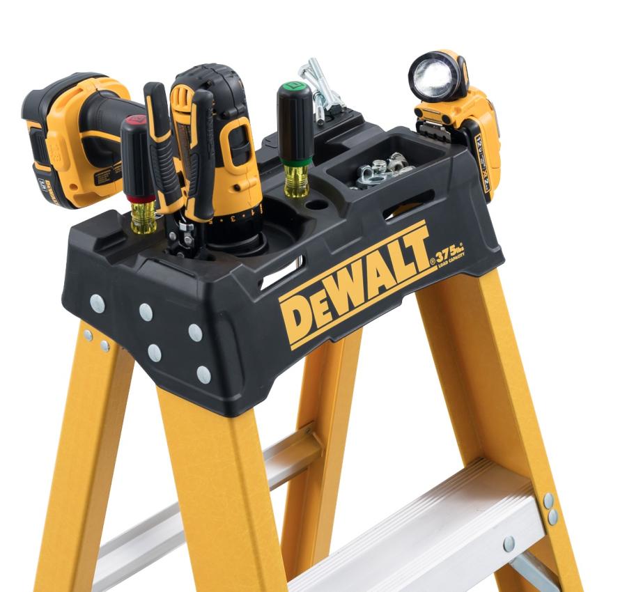 DEWALT 6-FOOT FIBERGLASS STEP LADDER, TYPE IA, 500-POUND LOAD CAPACITY ...