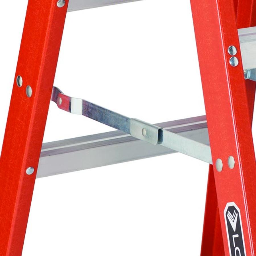 LOUISVILLE LADDER 6-FOOT FIBERGLASS TWIN FRONT STEP LADDER, TYPE IA ...