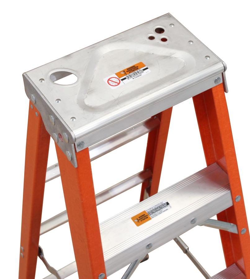 LOUISVILLE LADDER 8-FOOT FIBERGLASS STEP LADDER, TYPE IAA, 375-POUND ...
