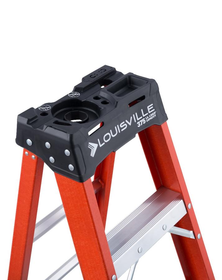 LOUISVILLE LADDER 6-FOOT FIBERGLASS STEP LADDER, TYPE IAA, 375-POUND ...