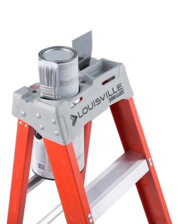 LOUISVILLE LADDER 8-FOOT FIBERGLASS STEP LADDER, TYPE IA, 300-POUND ...