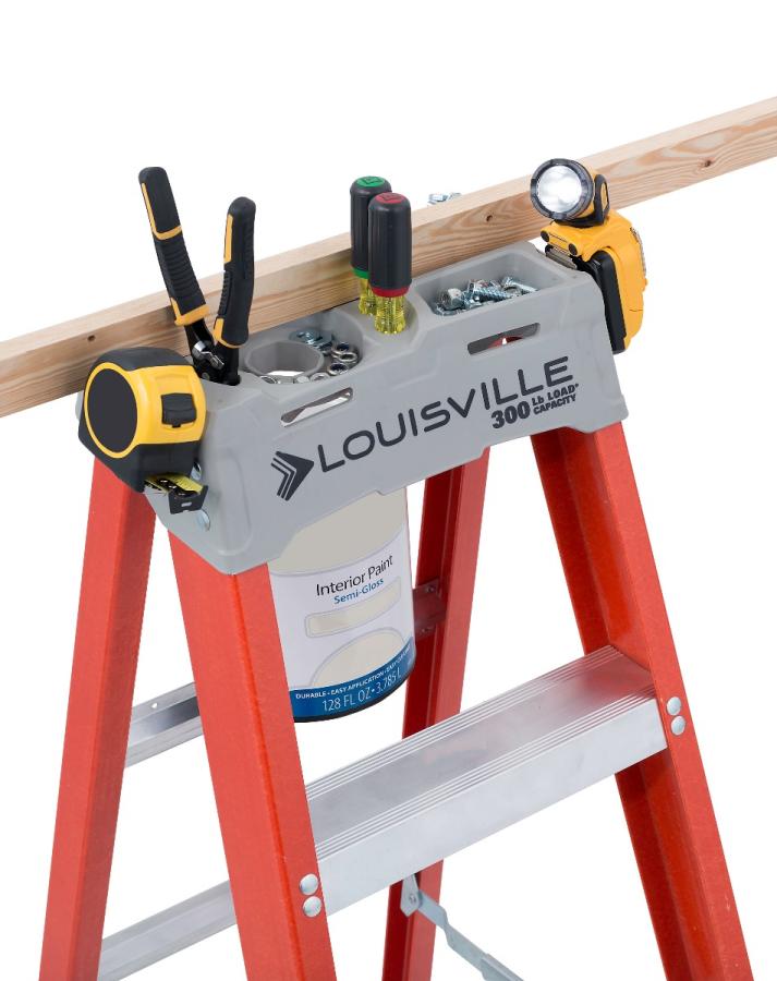 LOUISVILLE LADDER 8-FOOT FIBERGLASS STEP LADDER, TYPE IA, 300-POUND ...