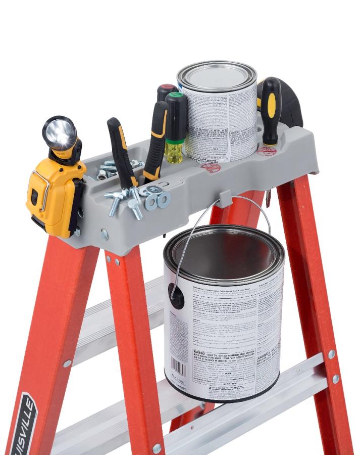 LOUISVILLE LADDER 6-FOOT FIBERGLASS STEP LADDER, TYPE IA, 300-POUND ...