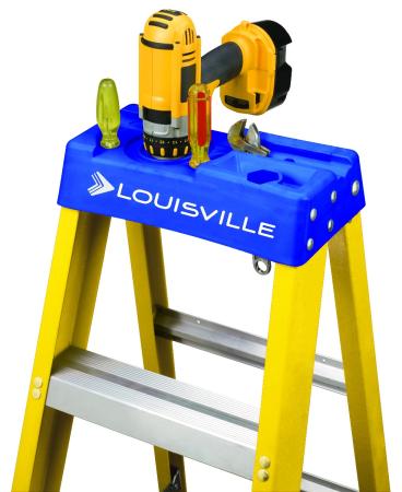 LOUISVILLE LADDER 4-FOOT FIBERGLASS STEP LADDER, TYPE I, 250-POUND LOAD ...