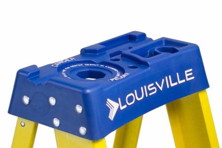 LOUISVILLE LADDER 5-FOOT FIBERGLASS STEP LADDER, TYPE I, 250-POUND LOAD ...