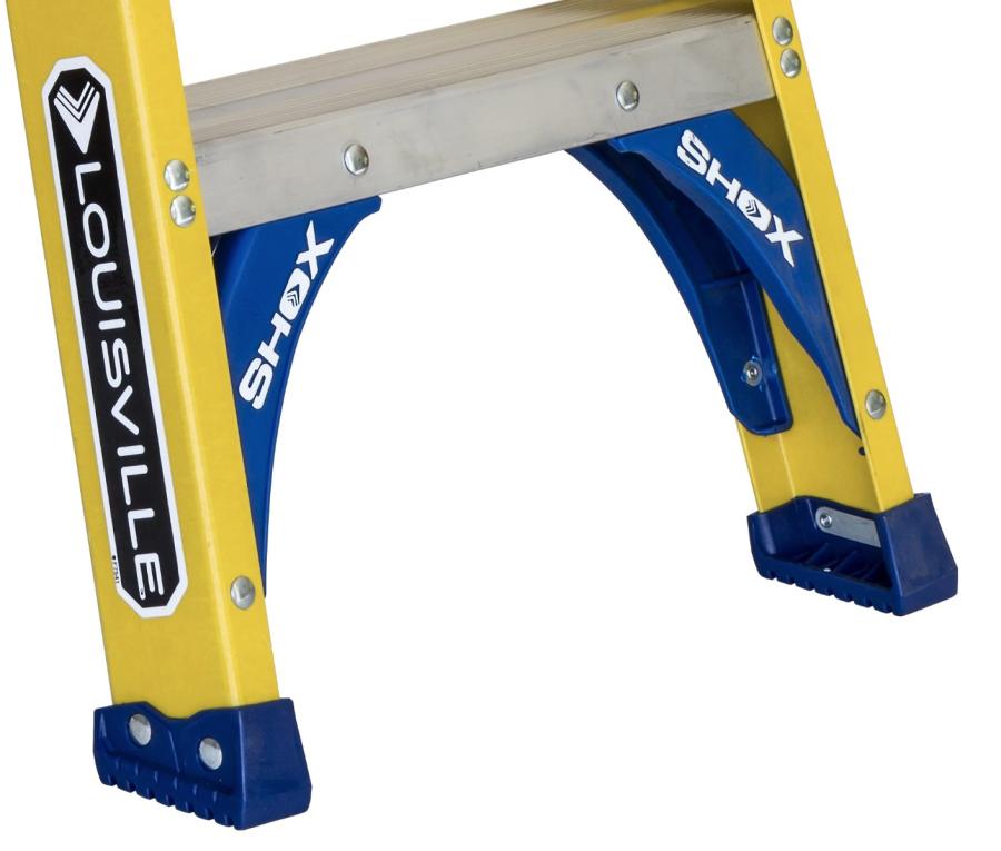 LOUISVILLE LADDER 5-FOOT FIBERGLASS STEP LADDER, TYPE I, 250-POUND LOAD ...