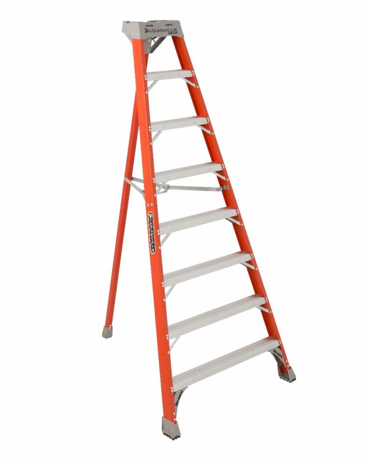 LOUISVILLE LADDER 8-FOOT FIBERGLASS TRIPOD LADDER, TYPE IA, 300-POUND ...