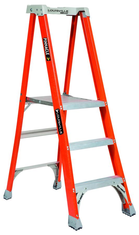 LOUISVILLE LADDER 3-FOOT FIBERGLASS PINNACLE PRO PLATFORM PLATFORM ...